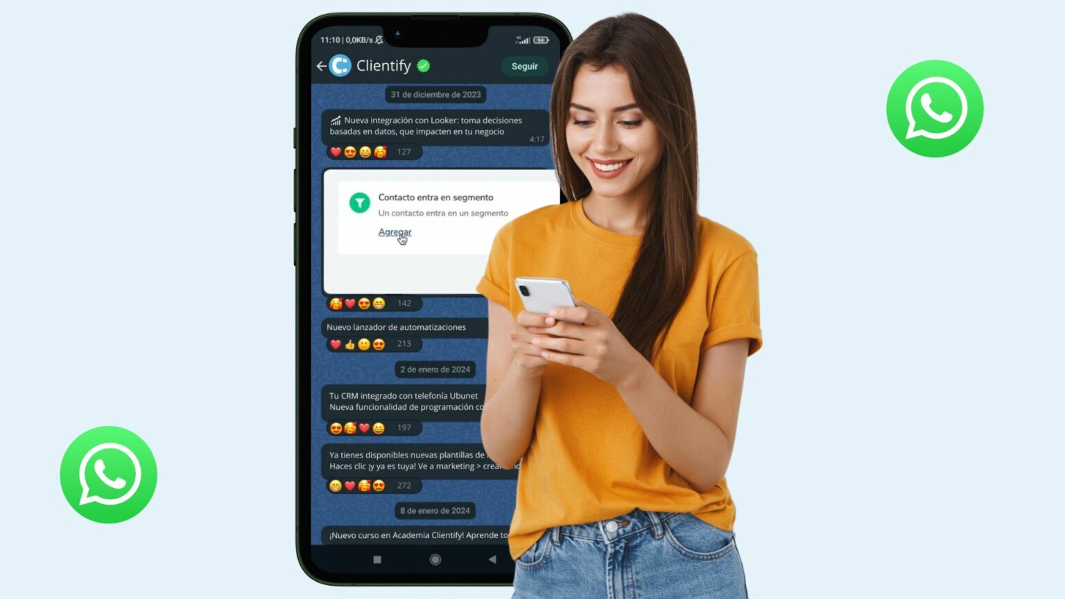 Asistencia al cliente Clientify