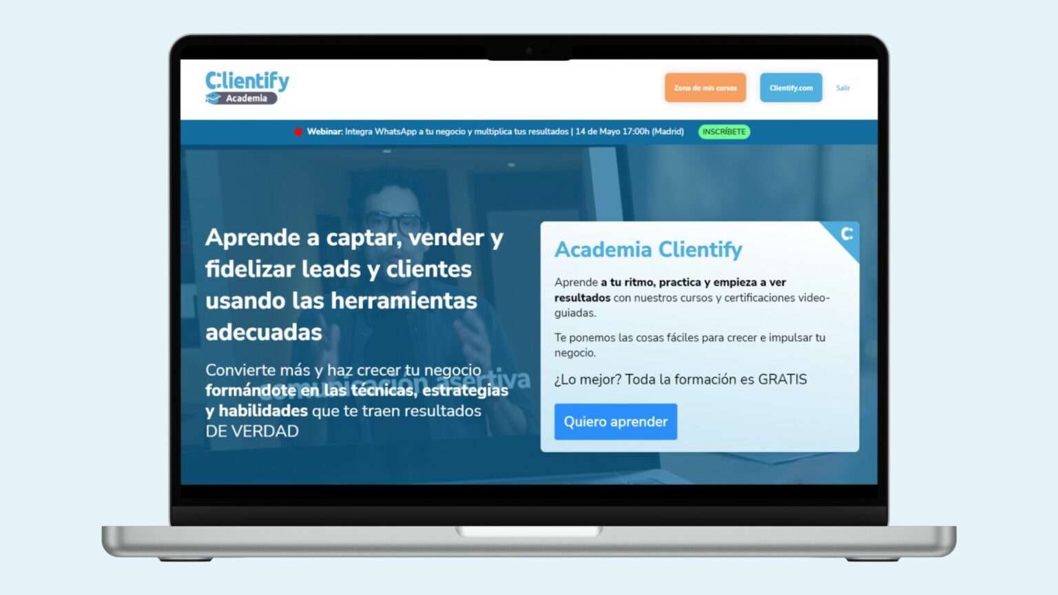 Asistencia al cliente Clientify