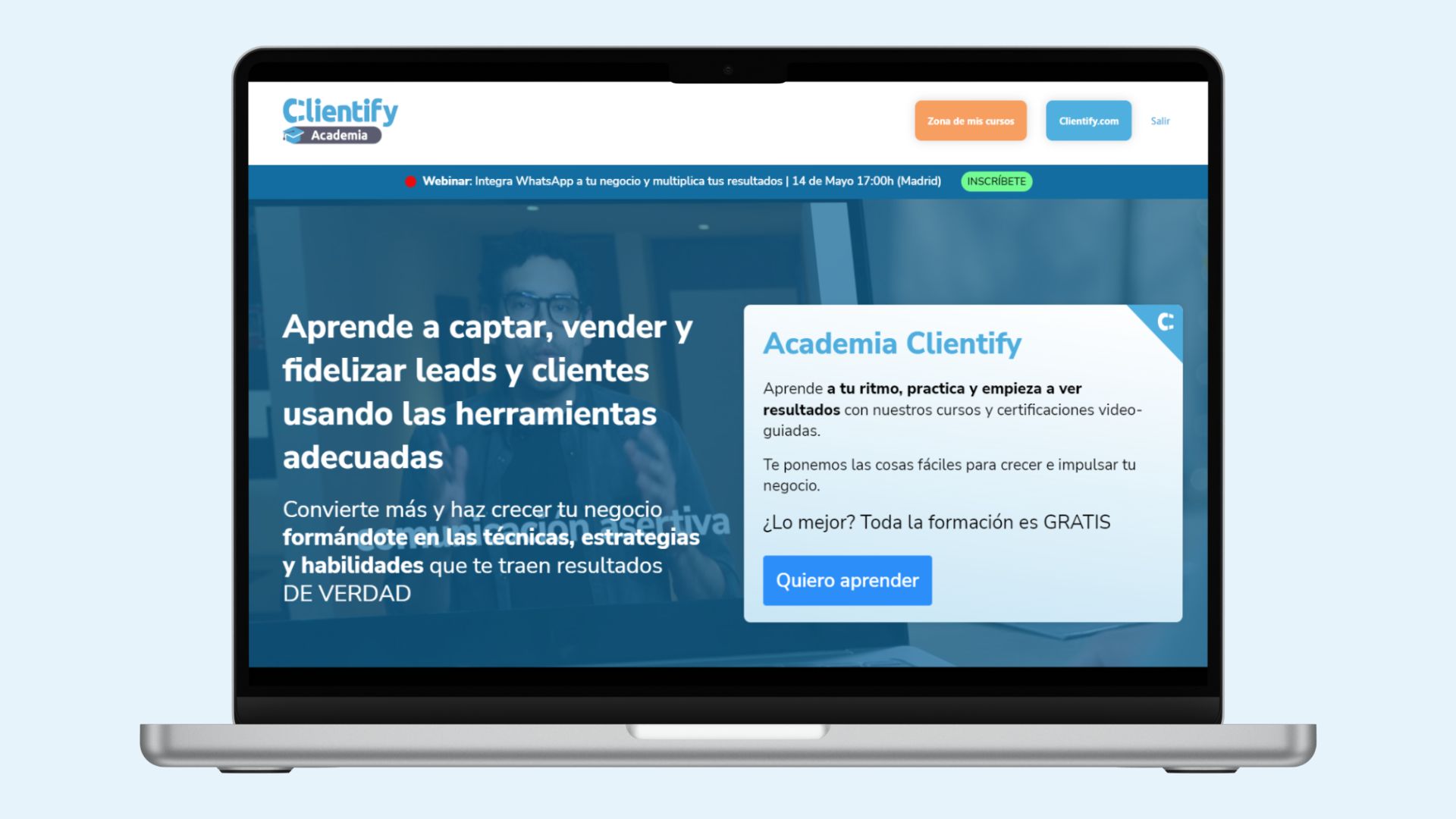 Asistencia al cliente Clientify
